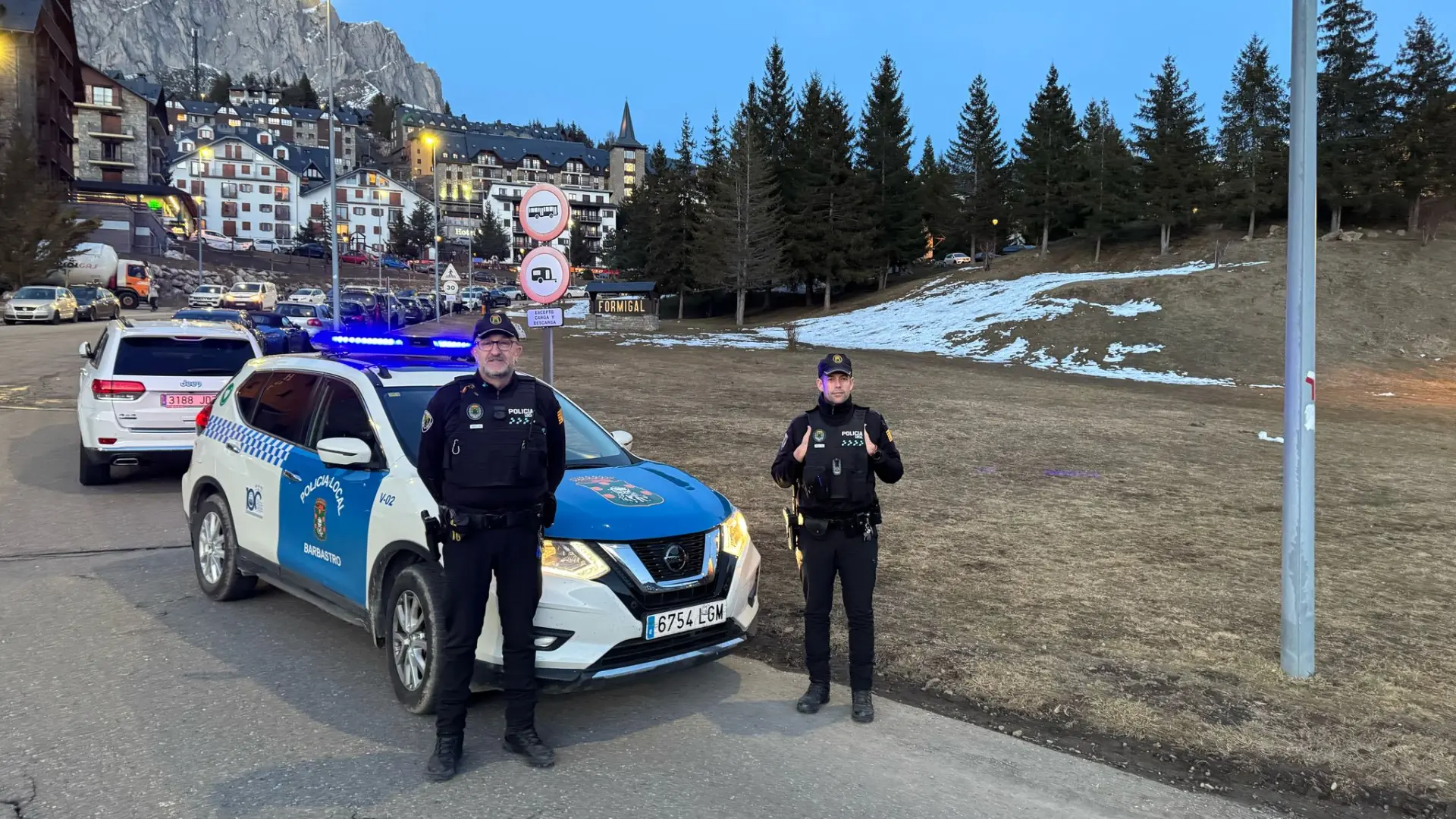 La police locale de Barbastro se déplace vers de la farce de Gállego ...